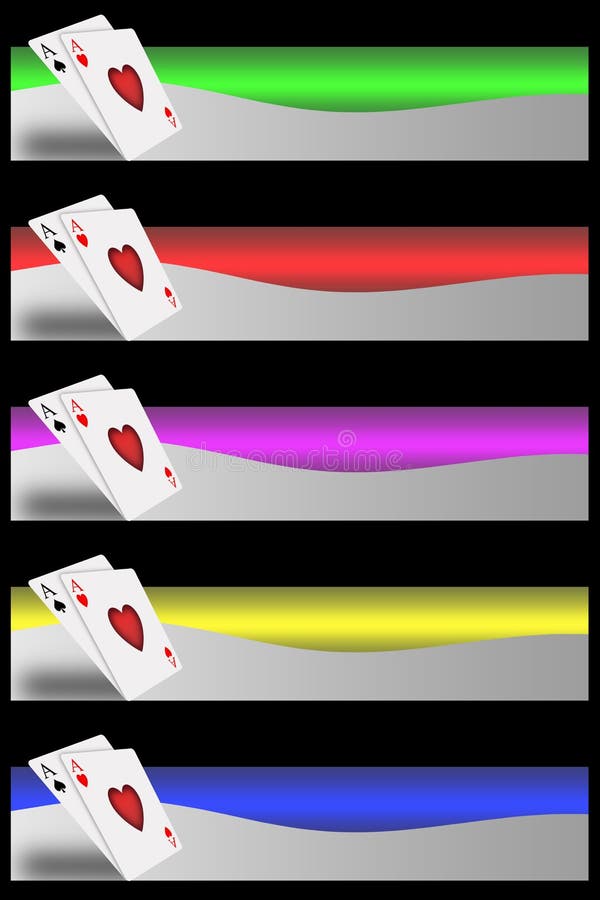 Aces banner set stock illustration. Illustration of earn - 19572167