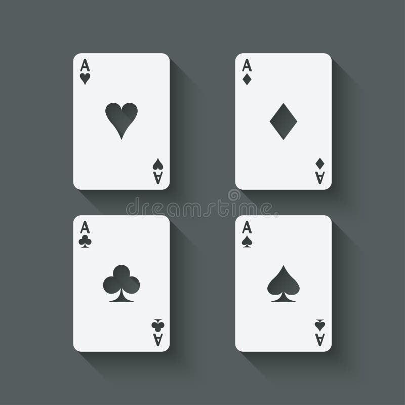 Aces card set stock vector. Illustration of play, heart - 45878738