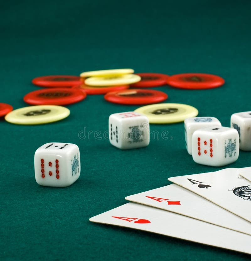 Aces, Dice And Chips Picture. Image: 4515228