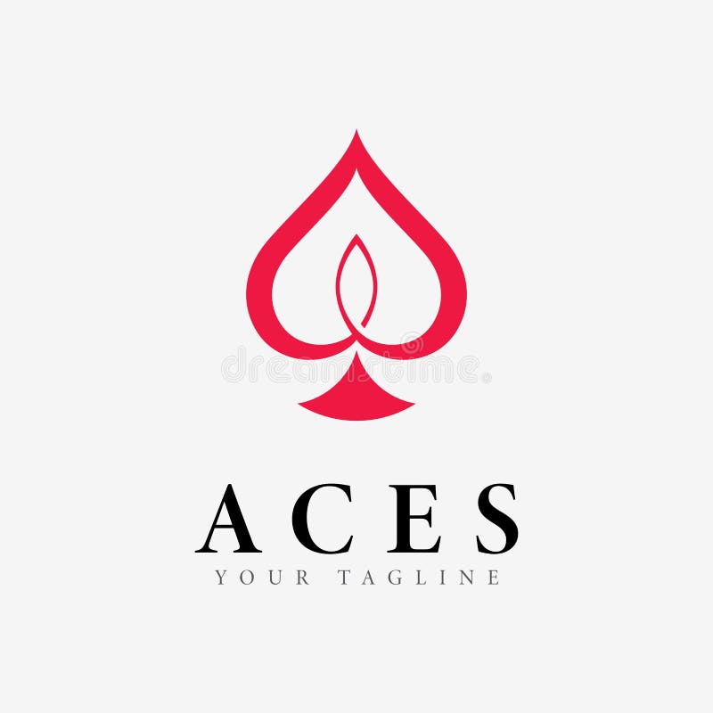 Aces Logo Design Vector Icon Stock Vector - Illustration of black ...