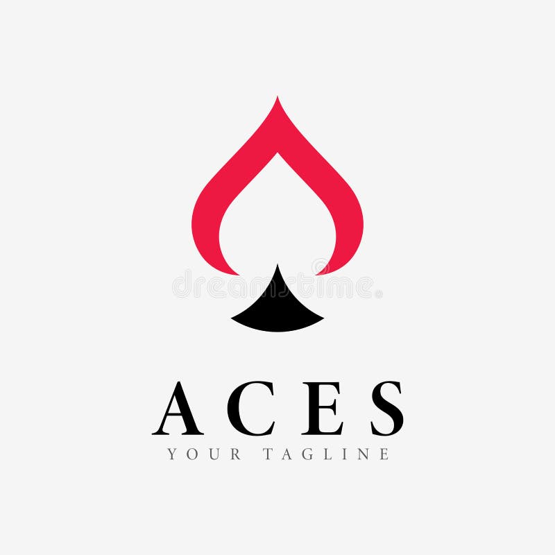 Aces Logo Design Vector Icon Stock Vector - Illustration of play, shape ...