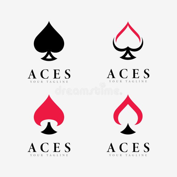 Aces Logo Design Vector Icon Stock Vector - Illustration of gambling ...