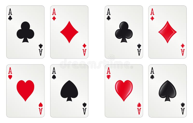 Aces stock vector. Illustration of glossy, black, gambling - 45265837