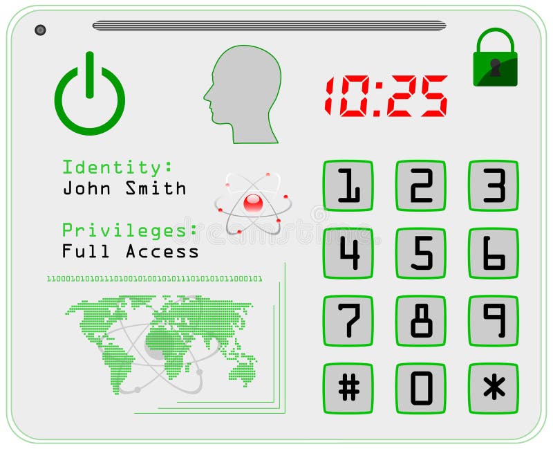 Acess identification card stock vector. Illustration of open - 33715177