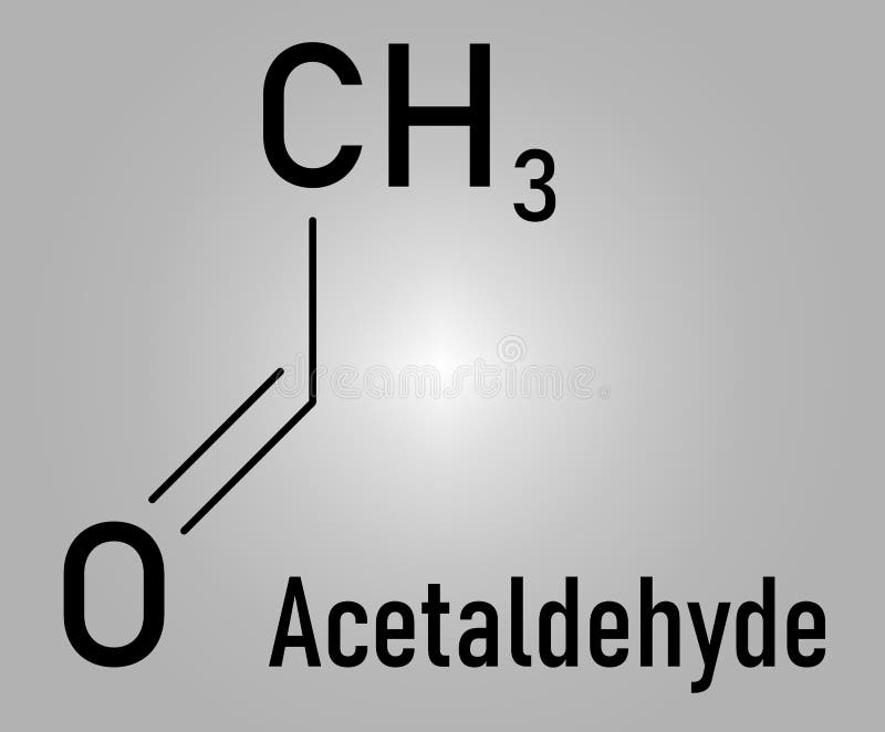 Acetaldehyde or Ethanal Molecule, Chemical Structure. Skeletal Formula ...