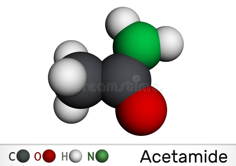 Acetamide, Ethanamide Molecule. it is a Monocarboxylic Acid Amide ...