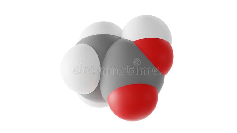 Acetic Acid Molecule, Ethanoic Acid, Molecular Structure, Isolated 3d ...