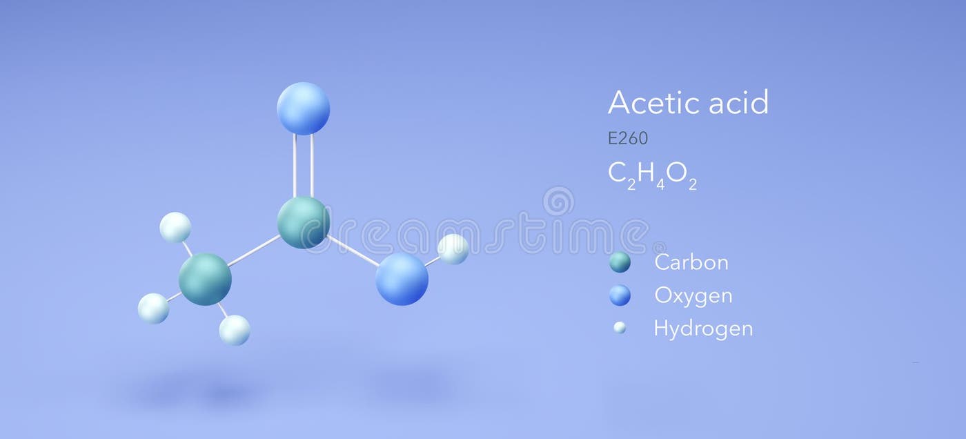 Acetic Acid Molecular Structure Stock Illustrations – 252 Acetic Acid ...