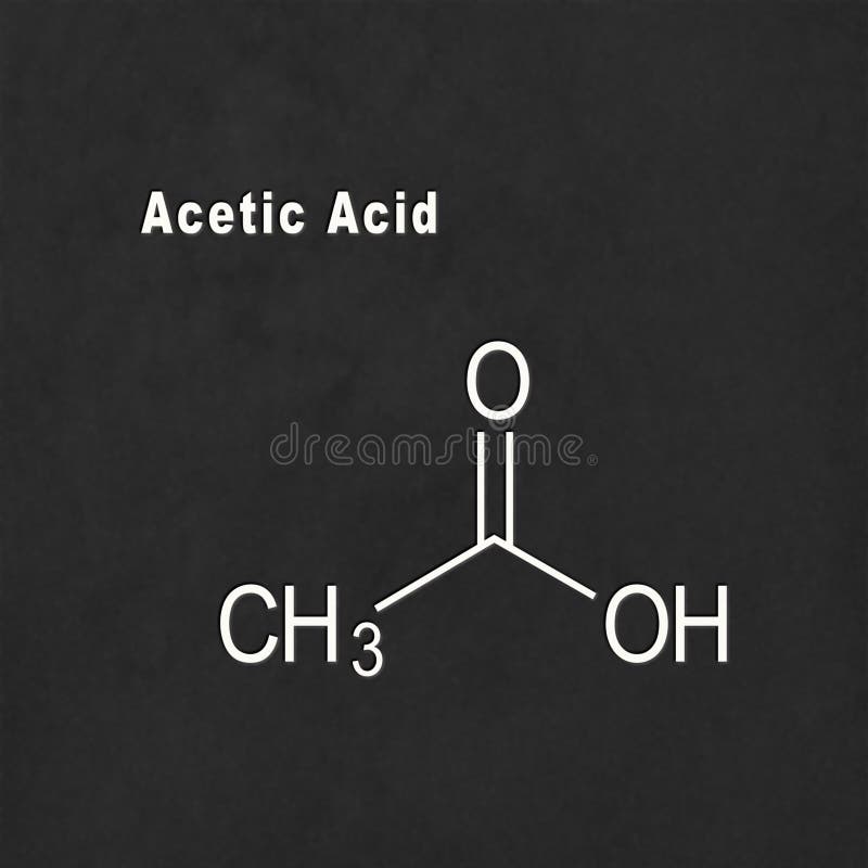 Acetic Acid, Structural Chemical Formula Stock Photo - Image of ...