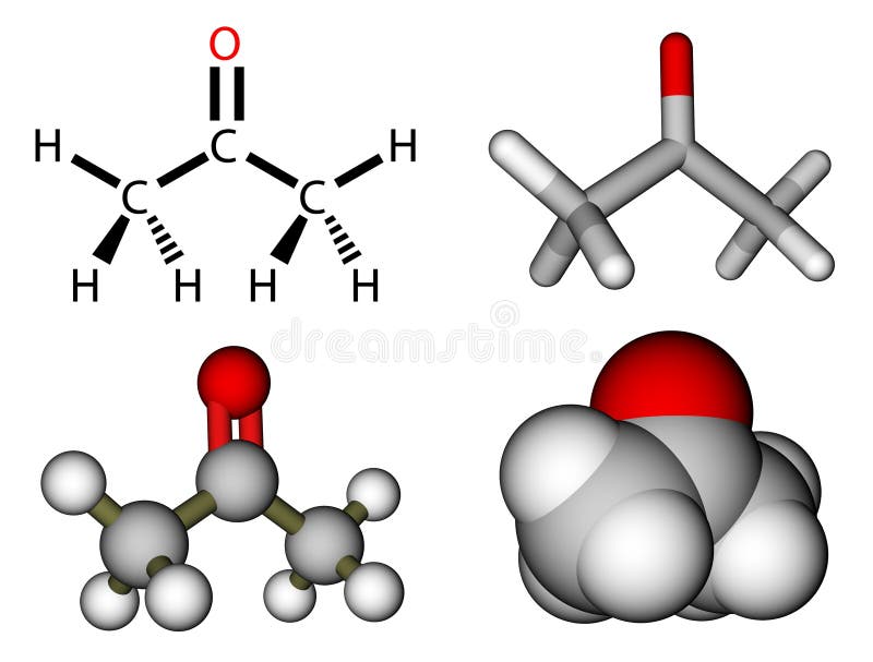 Molécula de la acetona stock de ilustración. Ilustración de molécula ...