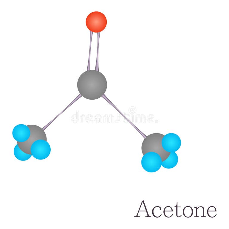 Acetone 3D Molecule Chemical Science Stock Vector - Illustration of ...