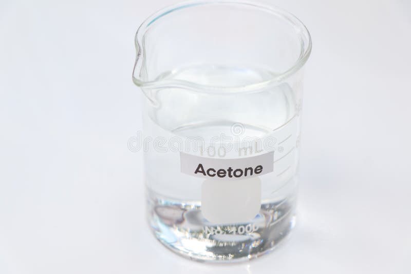 Acetone in Glass, Chemical in the Laboratory Stock Image - Image of ...
