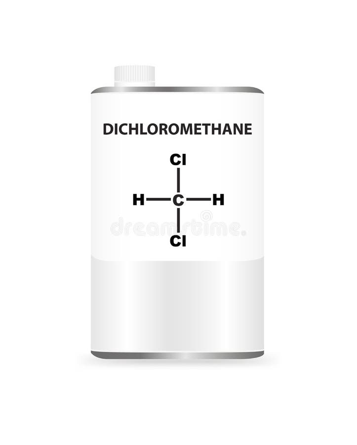 Dichloromethane DCM Solvent Molecule. Skeletal Formula. Stock Vector ...