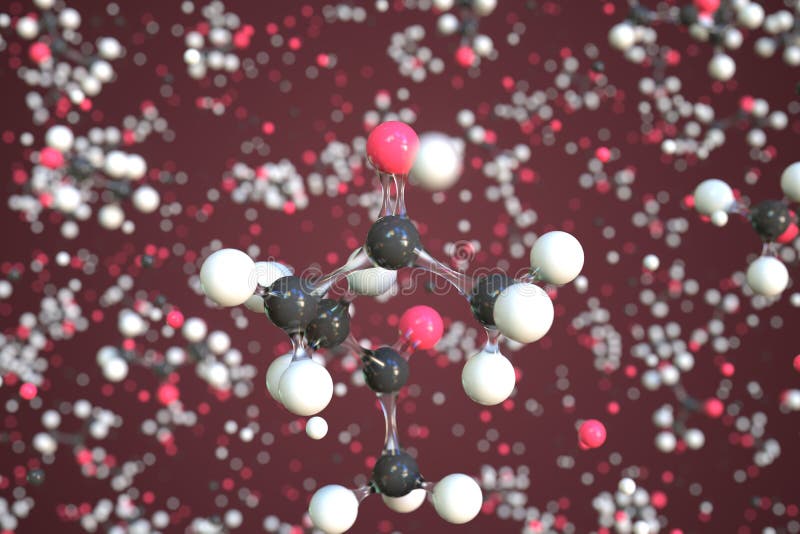 Acetone 3D Molecule Chemical Science Stock Vector - Illustration of ...