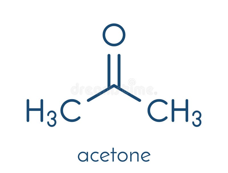 Acetone Solvent Molecule. Organic Solvent Used in Nail Polish Remover ...