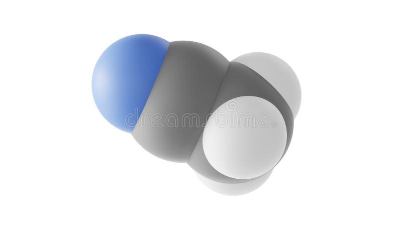 Acetonitrile Molecule, Organic Nitrile, Molecular Structure, Isolated ...
