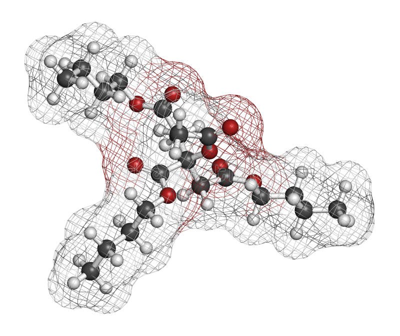 Acetyl Tributyl Citrate ATBC Plasticizer Molecule. 3D Rendering ...
