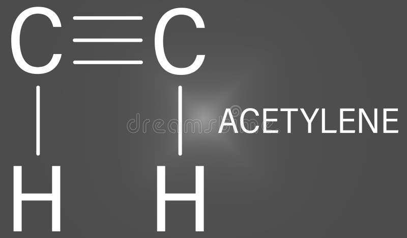 Acetylene or Ethyne Molecule. Used in Oxy-acetylene Welding. Skeletal ...