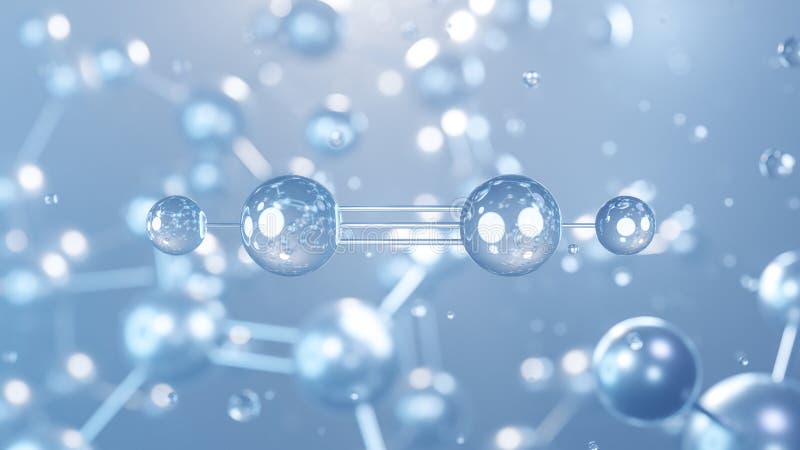Acetylene Molecular Structure 3d, Flat Model, Ethyne, Structural ...