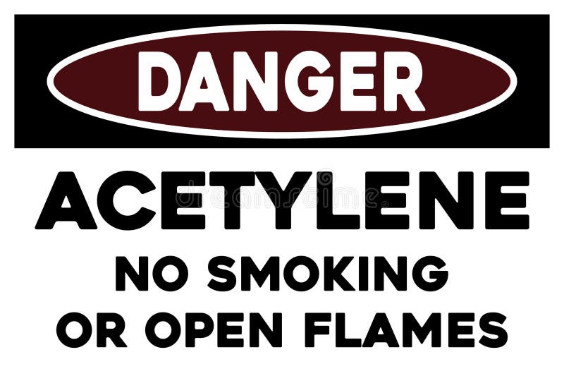 Acetylene no smoking sign stock vector. Illustration of danger - 312513886