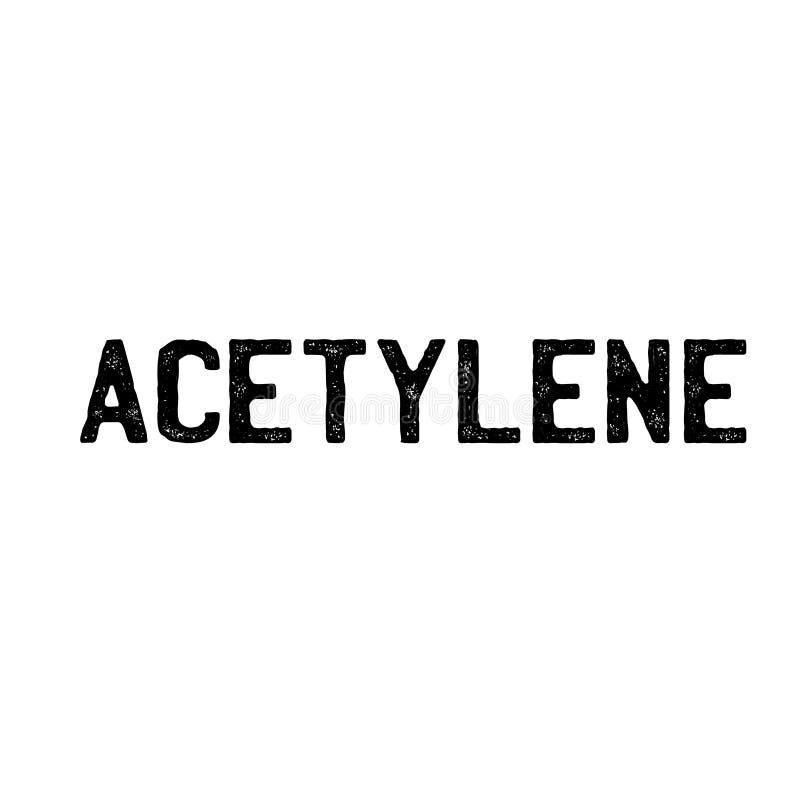 Acetylene stamp on white stock vector. Illustration of sign - 124382778