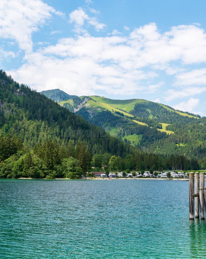 Lake Achen is a Lake North of Jenbach in Tyrol Stock Photo - Image of ...