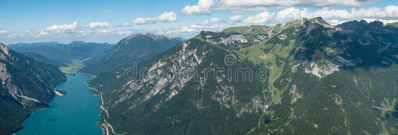 Achensee in Tyrol with Rofan Mountains Stock Photo - Image of mountain ...