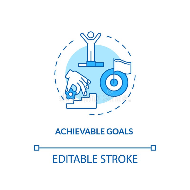 Achievable Goals Concept Icon Stock Vector - Illustration of concept ...
