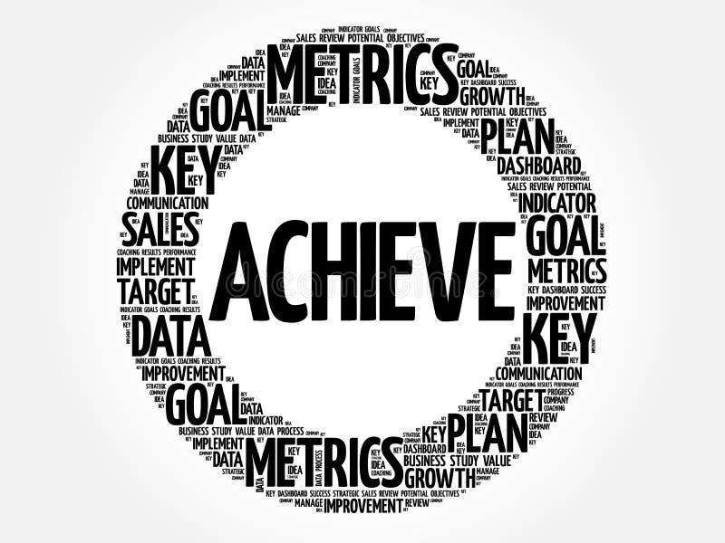Achieve circle word cloud stock illustration. Illustration of graphic ...