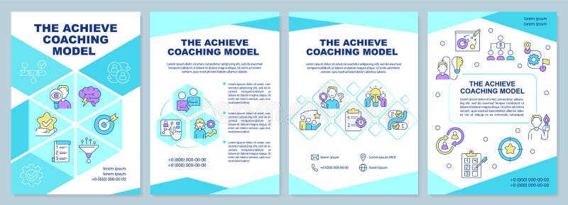 Achieve Coaching Model Brochure Template Stock Illustration ...