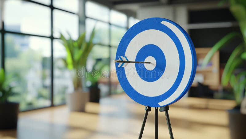 Achieve Your Goals Blue Target Arrow Success High Quality Image Stock ...
