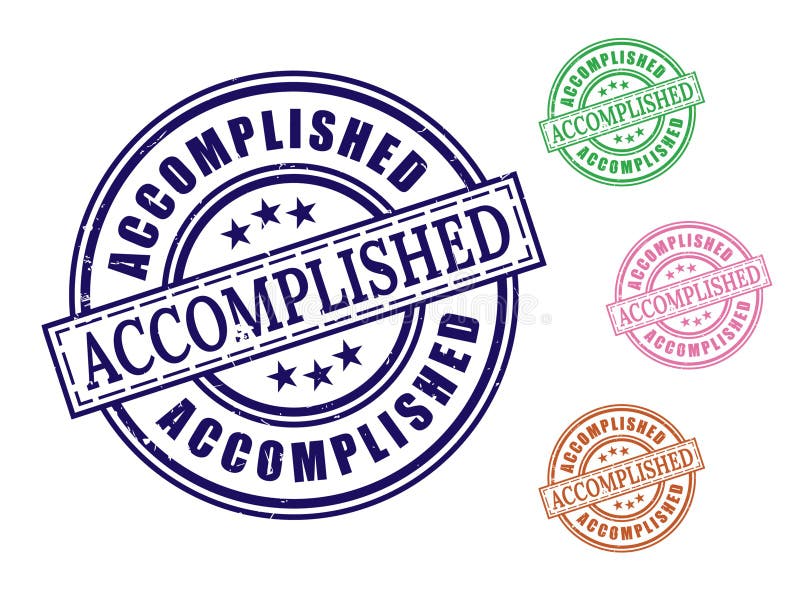 Achieved Goal Labels, Success Recognition Stamp Vector Set Stock Vector ...