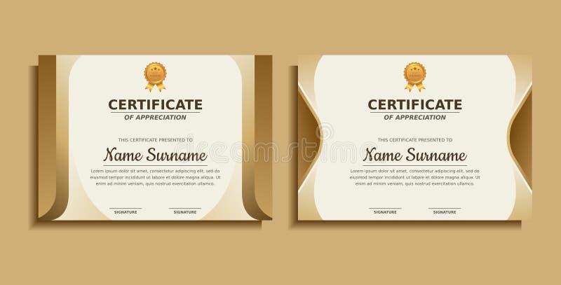 Award Certificate Design Template Stock Vector - Illustration of ...