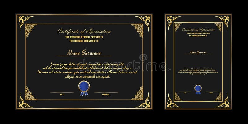Achievement Certificate stock illustration. Illustration of education ...