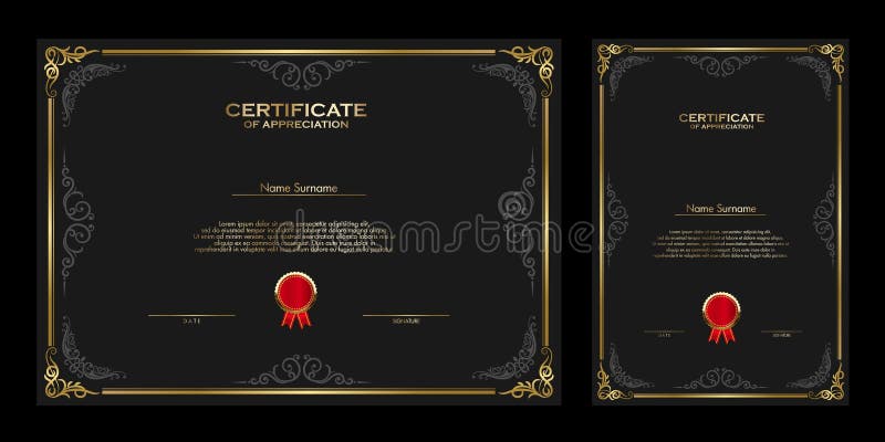 Achievement Certificate stock illustration. Illustration of website ...