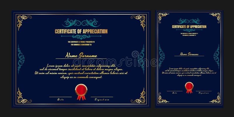 Achievement Certificate stock illustration. Illustration of screen ...