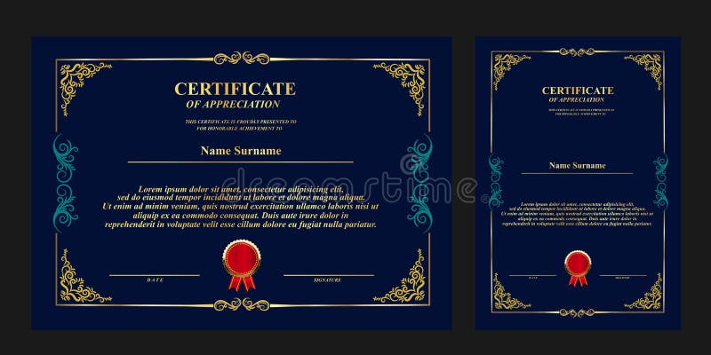 Achievement Certificate stock illustration. Illustration of school ...