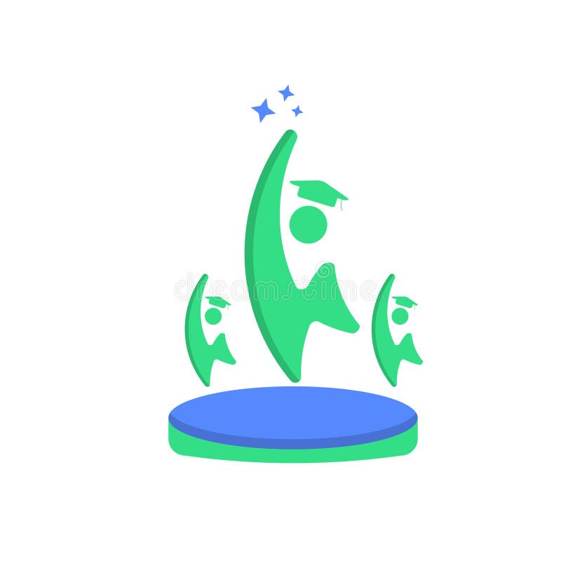 Achievement College Logo Star Educational Concept Art Stock Vector ...