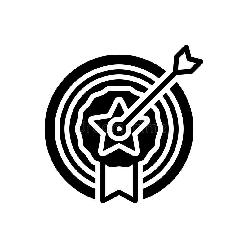Black Solid Icon for Achievement, Accomplishment and Triumph Stock ...
