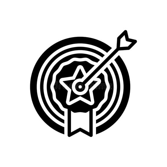 Black Solid Icon for Achievement, Accomplishment and Triumph Stock ...