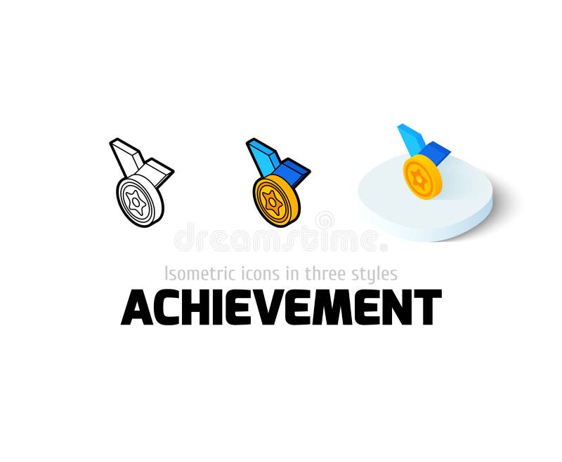 Achievement Icon in Different Style Stock Vector - Illustration of ...