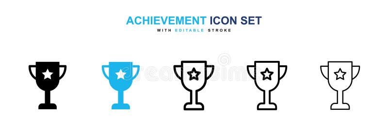 Achievement icon vector stock vector. Illustration of goblet - 348440261