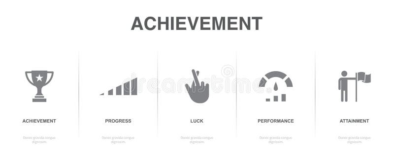Achievement, Progress, Luck, Performance Stock Vector - Illustration of ...