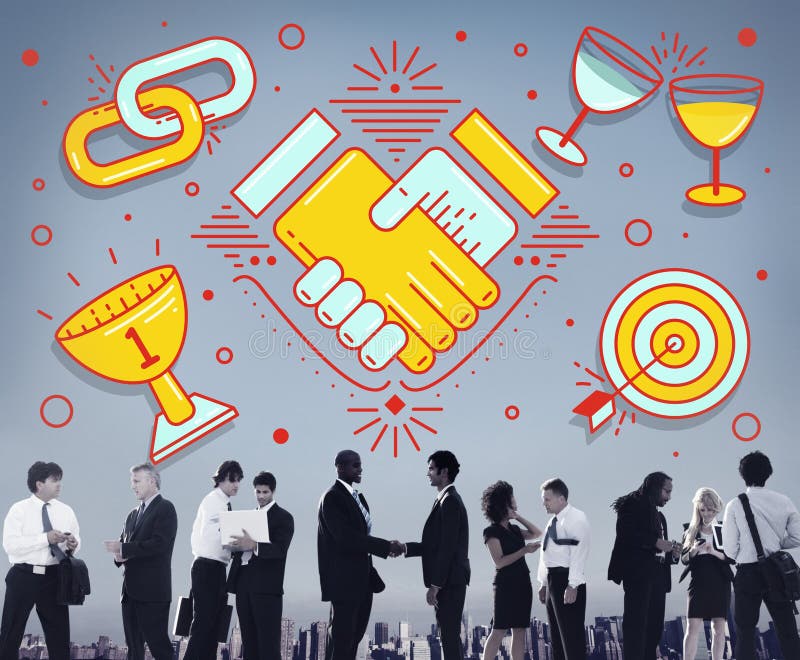 Achievement Teamwork Creative Together Collaboration Graphic Con Stock ...