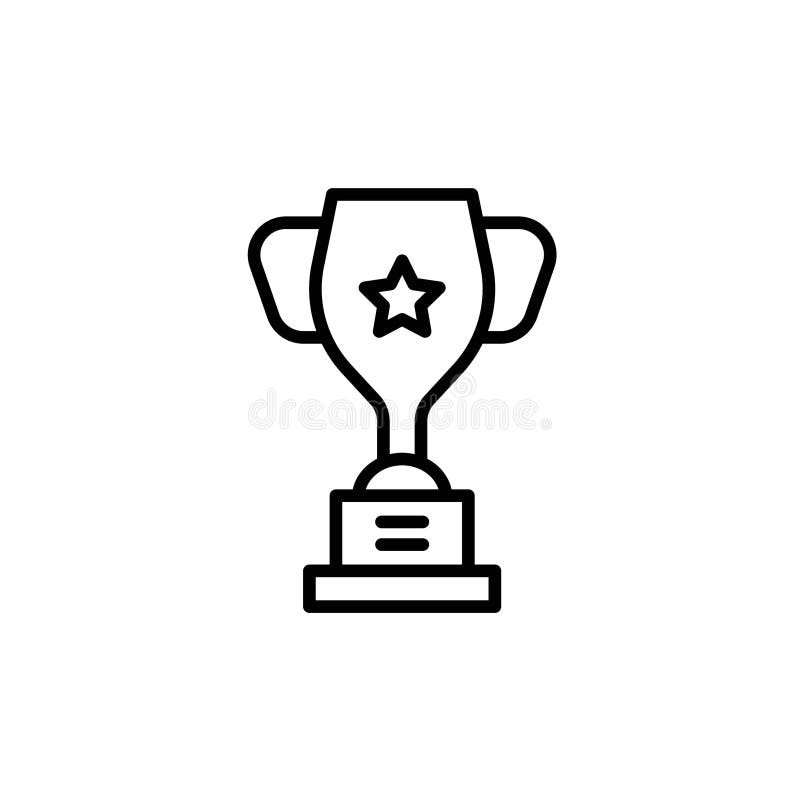 Achievement Trophy Icon Ideal for Awards and Competitions Stock Vector ...