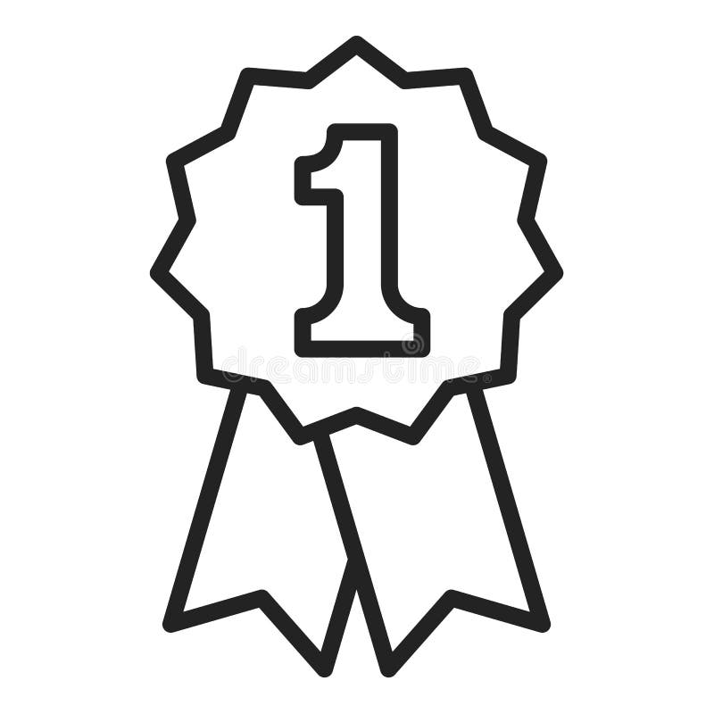 Achievement Vector Icon. First Place Badge. Winner Award Logo Stock ...