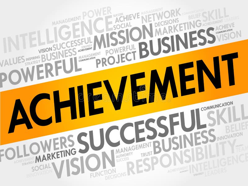 Achievement Word Art stock vector. Illustration of script - 89662680