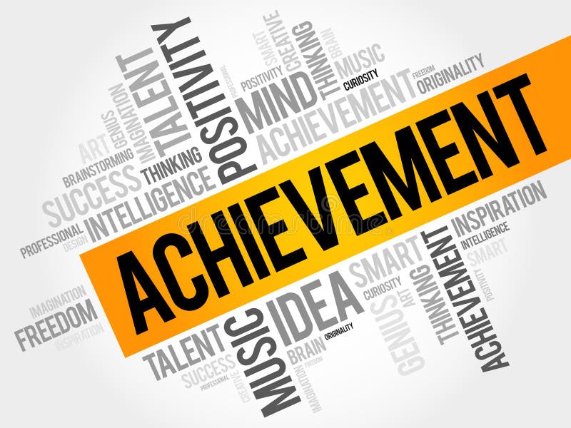 Achievement Word Art stock vector. Illustration of script - 89662680