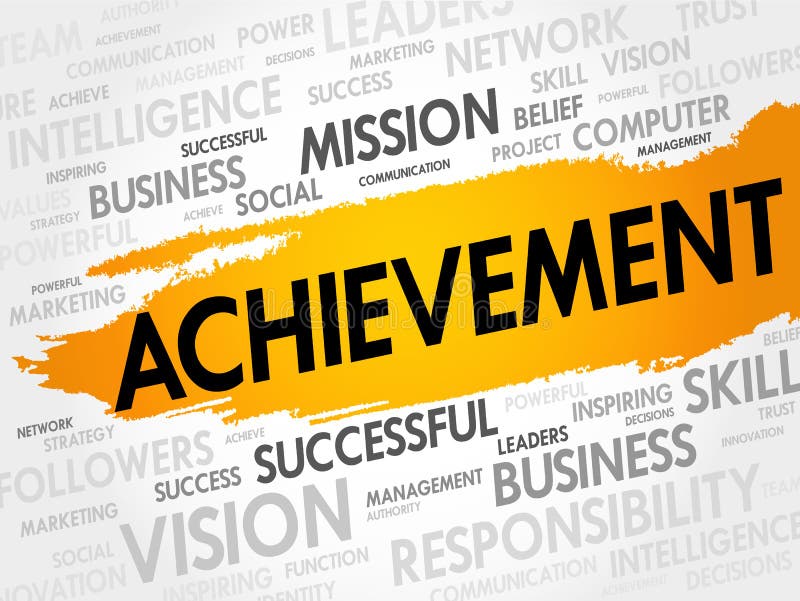 Achievement Word Art stock vector. Illustration of script - 89662680