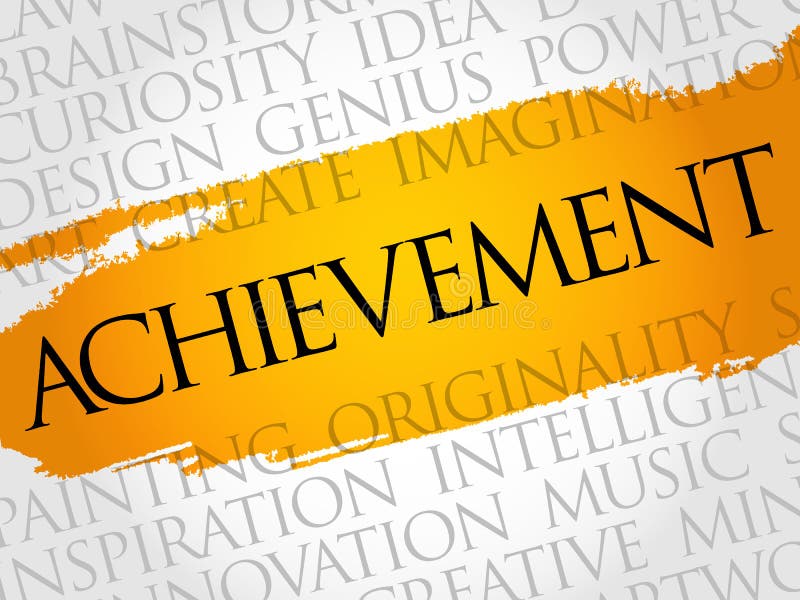 Achievement Word Written On Wood Block. Achievement Text On Table ...